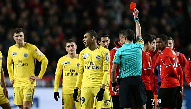 PSG through to League Cup final but Mbappe sees red | FMT