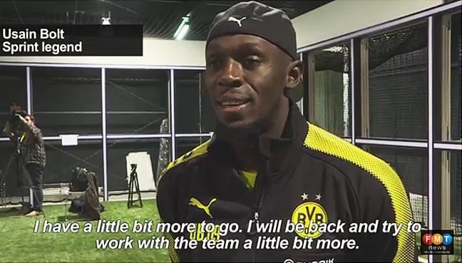 Sprint star Usain Bolt trains with Borussia Dortmund | FMT