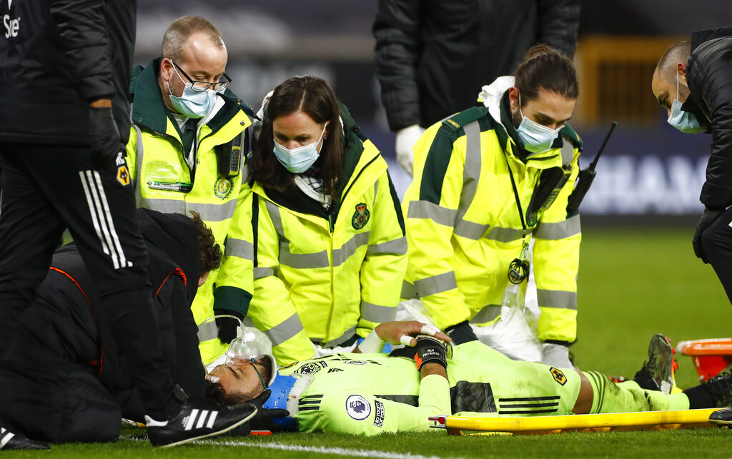 Wolves goalkeeper Patricio ‘OK’ after sickening collision | Free ...
