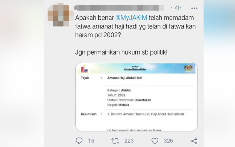 Jakim queried over ‘missing fatwa’ against Hadi’s 1981 speech | FMT