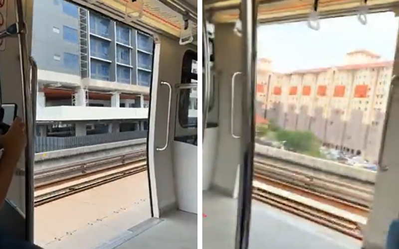 Video of LRT train moving with door open has netizens shocked | FMT