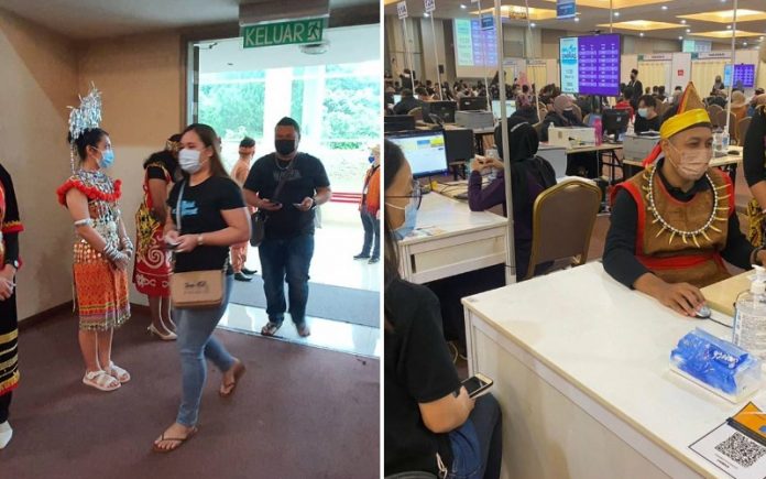 PPV UNIMAS bertukar rupa, petugas berpakaian indah sambut penerima vaksin sempena Hari Sarawak ...