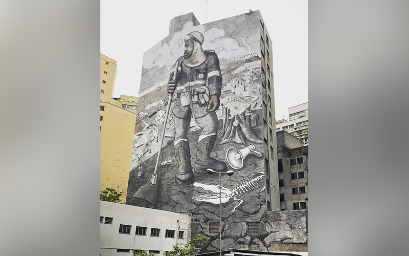 Brazilian artist paints mural with ash from forest fires | Free ...