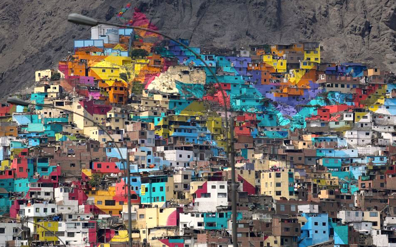 Rainbow colours adorn Lima buildings, forming massive city mural | FMT