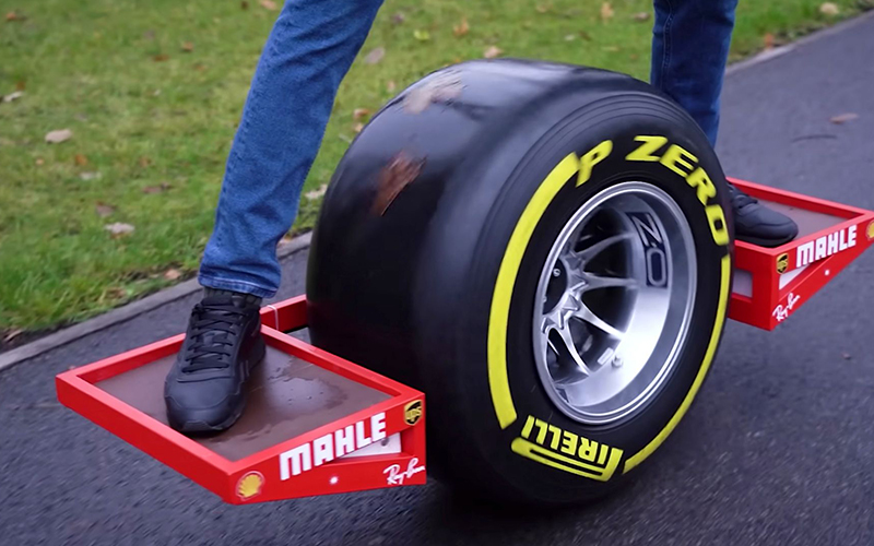 YouTuber upcycles Formula 1 wheel into a mono-wheel | FMT