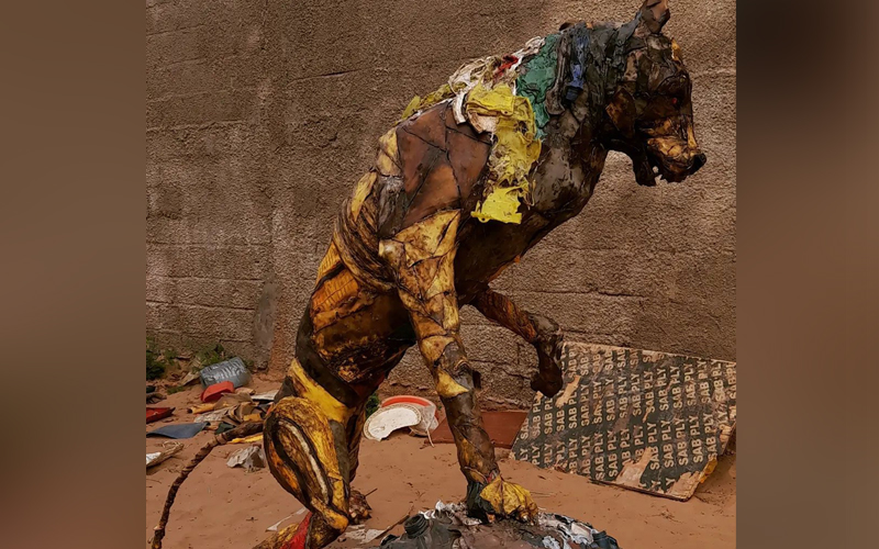 Lion made of plastic waste raises awareness on pollution | FMT