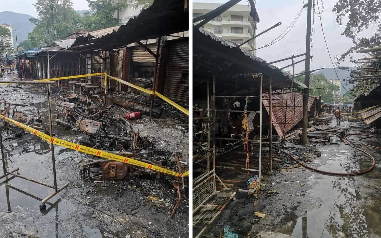 Lebih 30 gerai penjaja di Batu Ferringhi musnah dalam kebakaran | FMT