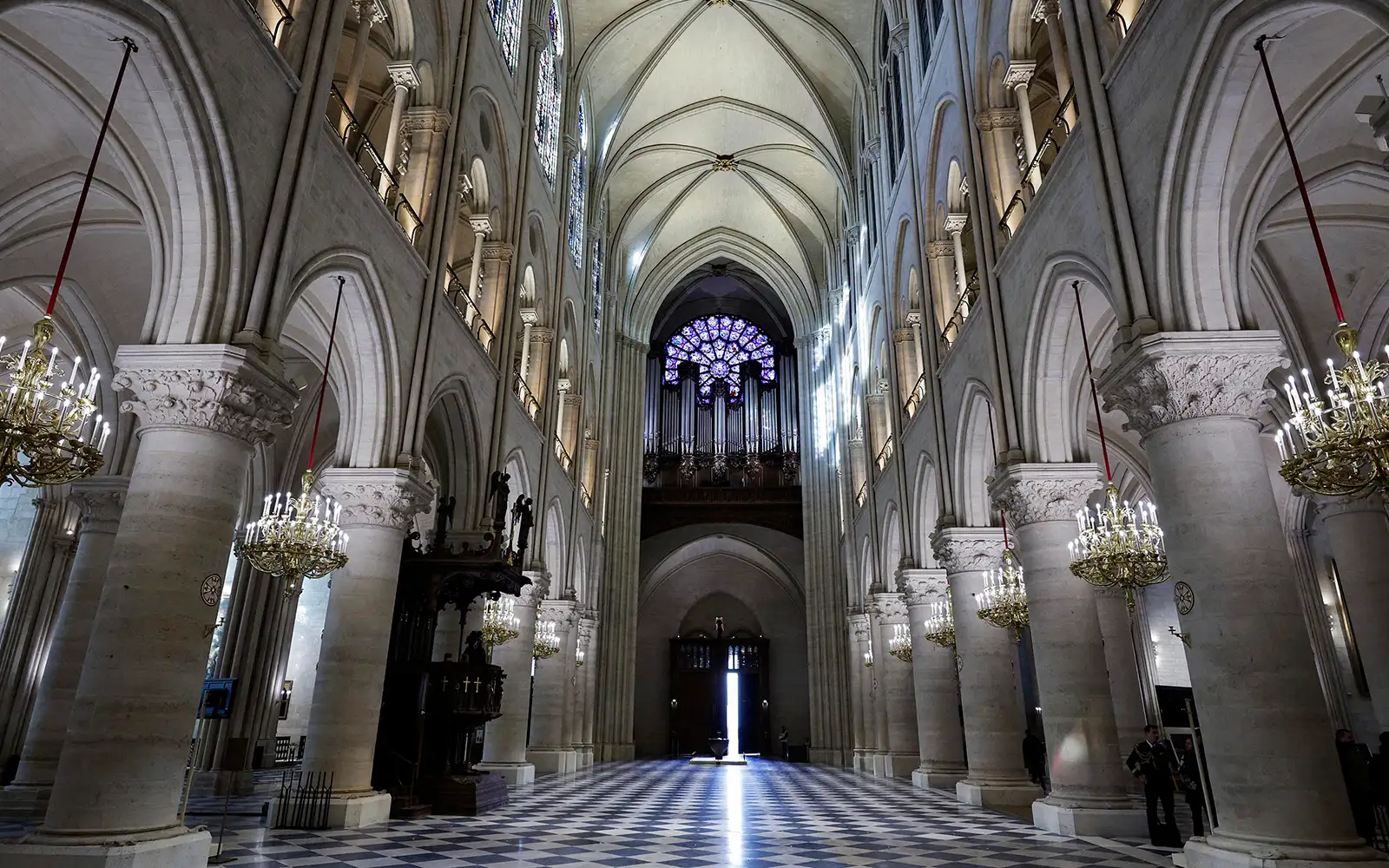 Notre Dame cathedral unveils design of controversial new stained glass ...