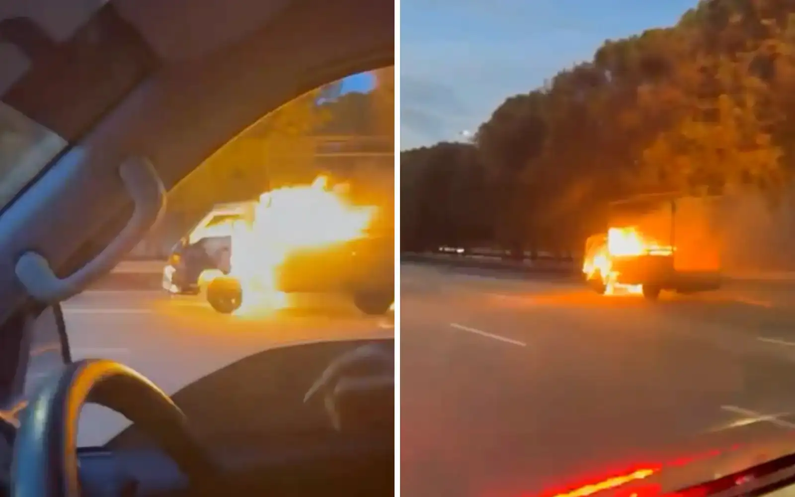 Lorry bursts into flames, driver jumps off to escape | FMT